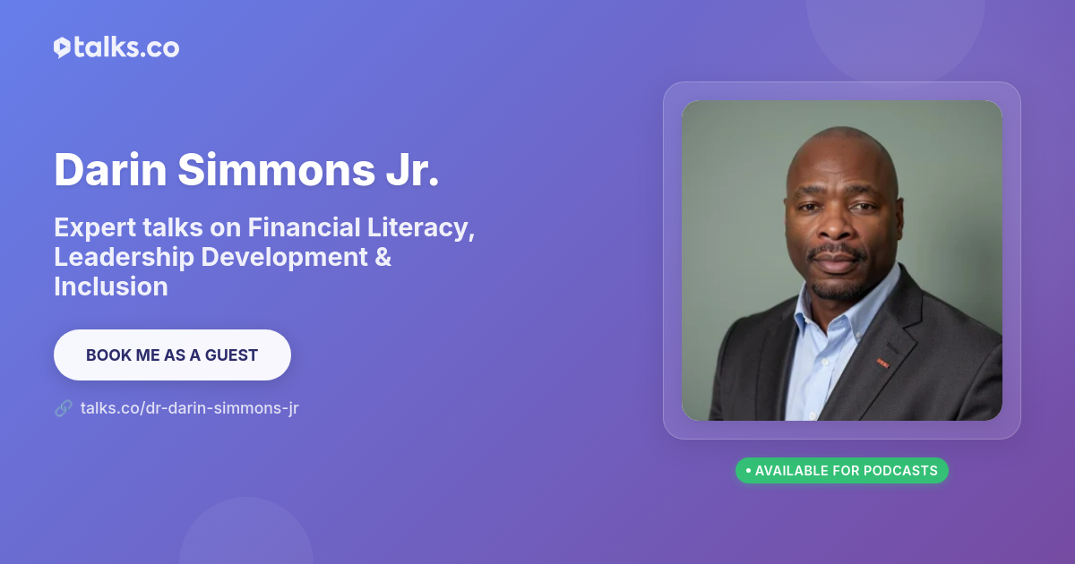 Darin Simmons Jr.: Talks on Financial Literacy