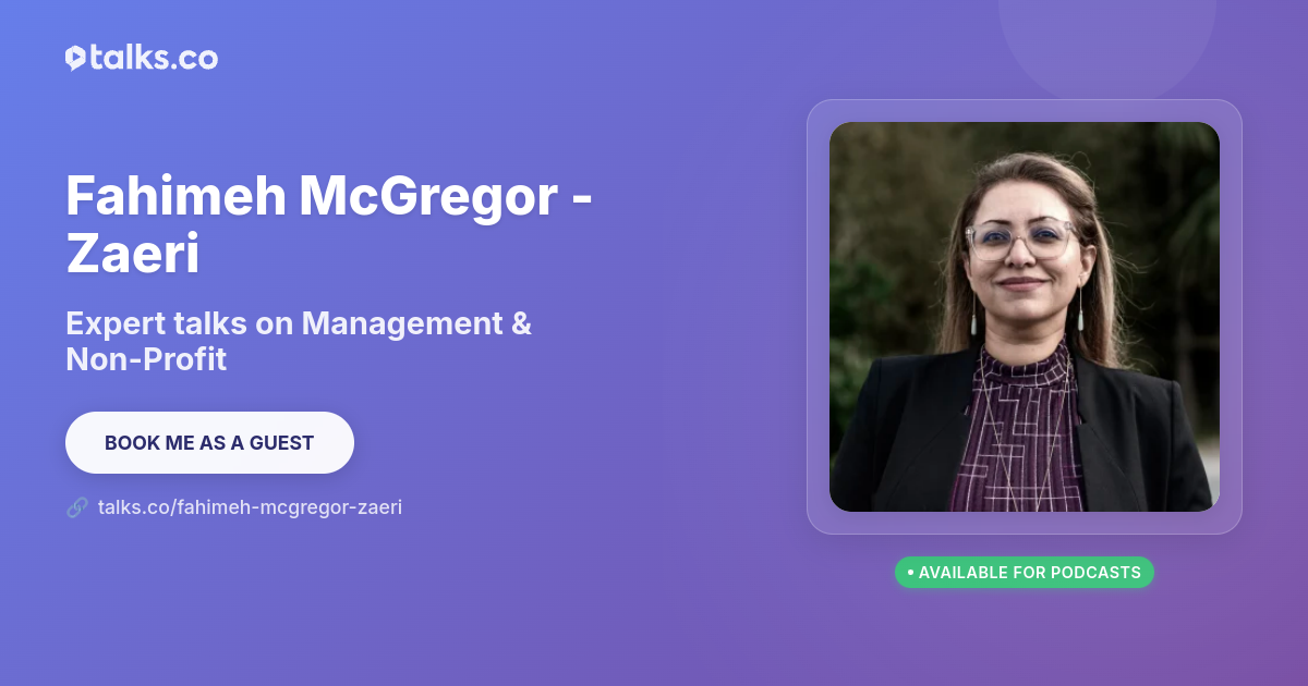 Fahimeh McGregor: Talks on Transformational Leadership
